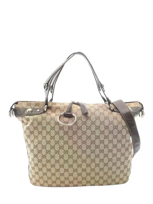 Gucci 2010s Icon Bit Gg Canvas Tote Bag - Neutrals