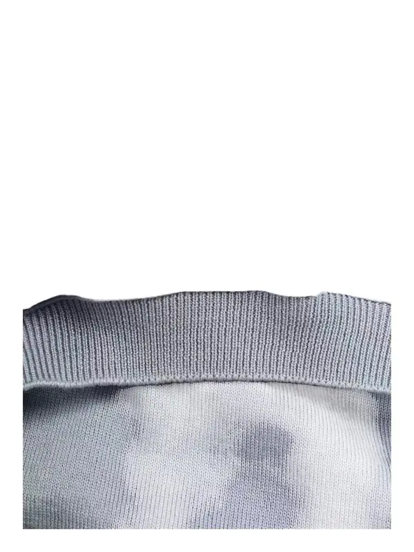 Dior Wool Bee Embroidered V-neck Sweater - Grey
