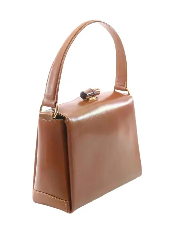 Gucci 2000s Leather Tote Bag - Brown