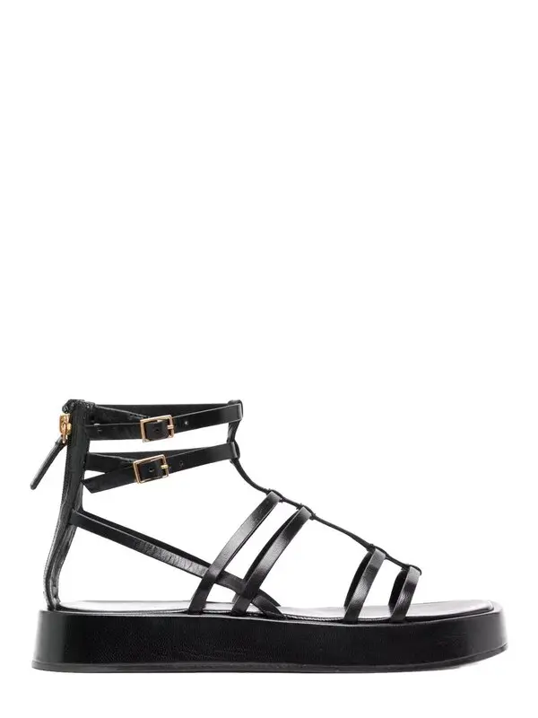 Tory Burch Leather Gladiator Platform Sandals - Black