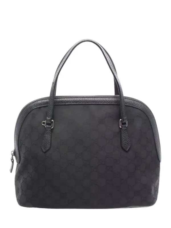 Gucci 2000s Gg Monogram Handbag - Black