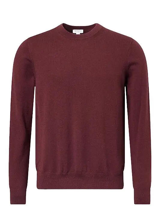 Sunspel Crew Neck Cashmere Jumper - Bakelite