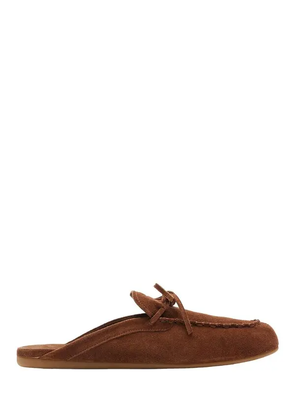 Miu Miu Suede Loafer Mules - Tan