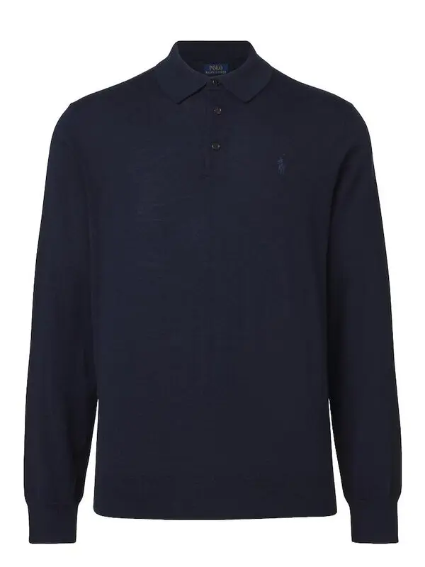 Polo Ralph Lauren Wool Polo Sweater - Blue