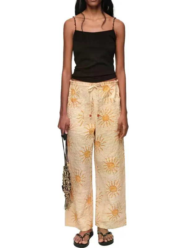 Bimba Y Lola Textured Sun Jogger Trousers - Neutrals