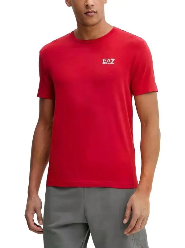EA7 Logo-print Short-sleeve T-shirt - Red