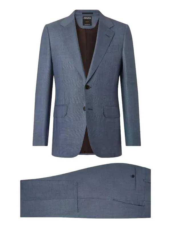 Zegna Light Trofeo 120mila Wool Suit - Blue