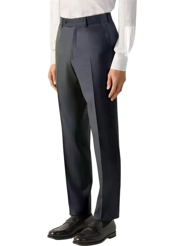 Zegna Dark Trofeo Selection Wool Suit - Blue