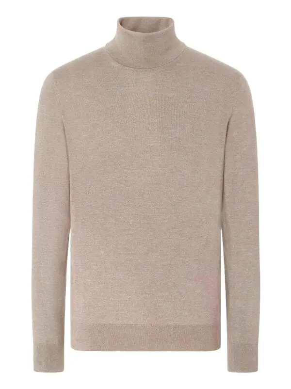 Zegna Light Taupe Mélange Cashseta Turtleneck - Neutrals