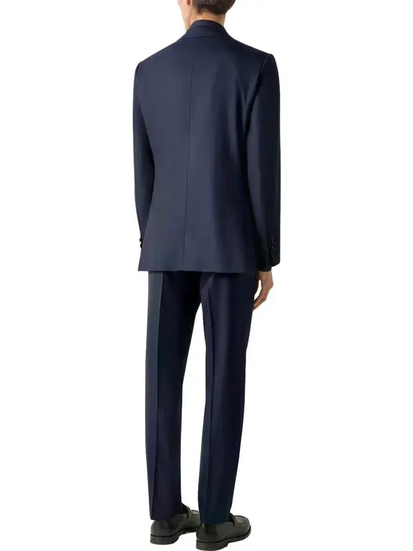 Zegna Navy- Trofeo 120mila Wool Suit - Blue