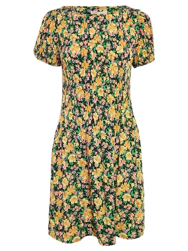 Maje Pre-owned Floral-print Dress - Black