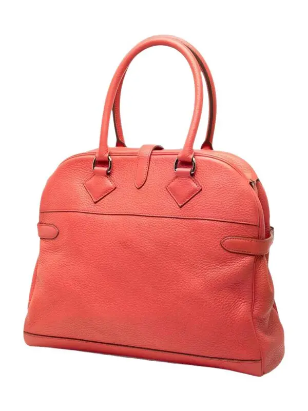 Hermès 2010 Clemence Atlas 35 Handbag - Red