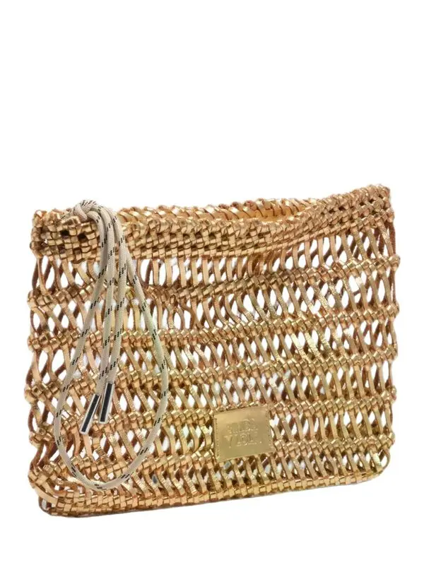 Bimba Y Lola Plaited Leather Handbag - Gold