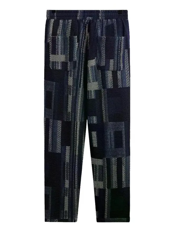 Kith Elmhurst Geometric-knit Track Pants - Blue