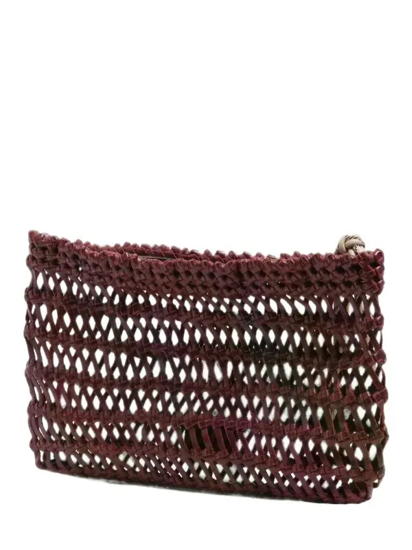 Bimba Y Lola Dark Cherry Plaited Leather Handbag - Red