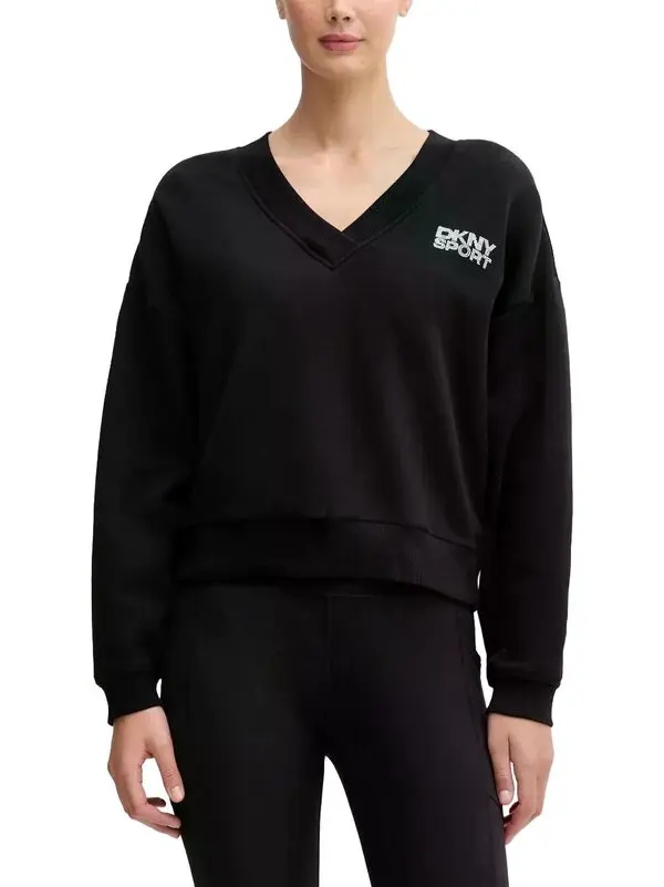 Dkny V-neck Sweatshirt - Black