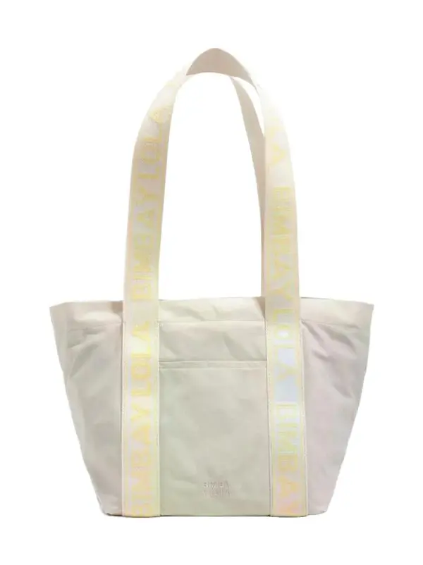 Bimba Y Lola Logo-tape Shoulder Bag - Neutrals
