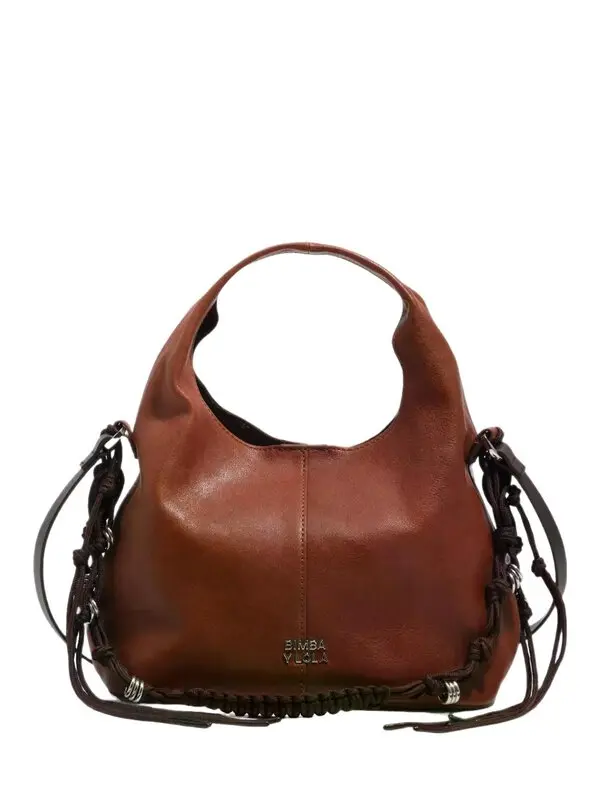 Bimba Y Lola Small Dark-tan-leather Paper Bag - Brown