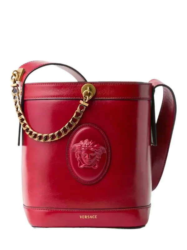 Versace Medusa '95 Chain-detail Bucket Bag - Red