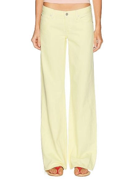 FRAME The Gray Wide Leg Jeans - Limoncello