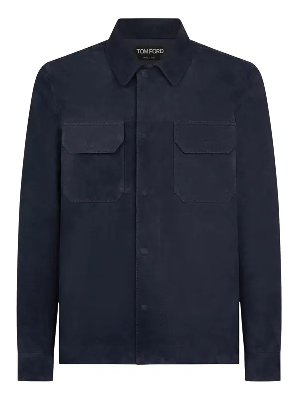 TOM FORD Suede Jacket - Navy