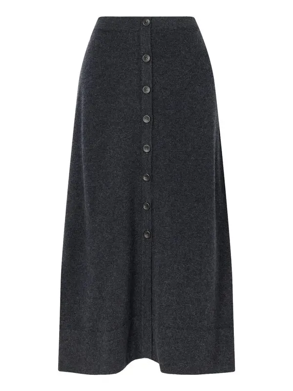 Altuzarra Callahan Cashmere Maxi Skirt - Gray