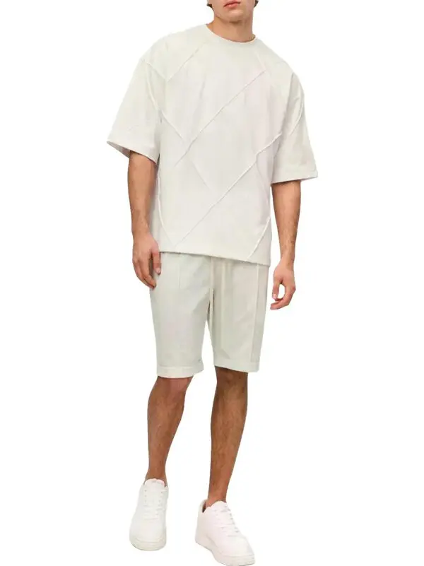 HAMZA Diamond Oversized T-shirt - Neutrals