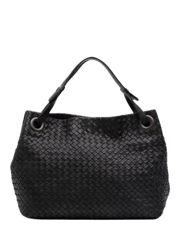 Bottega Veneta 2012-2026 Medium Nappa Intrecciato Garda Tote Bag - Black