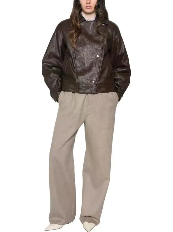 TWINSET Leather Jacket - Brown
