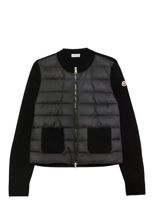 Moncler Padded Logo-patch Bomber Jacket - Black