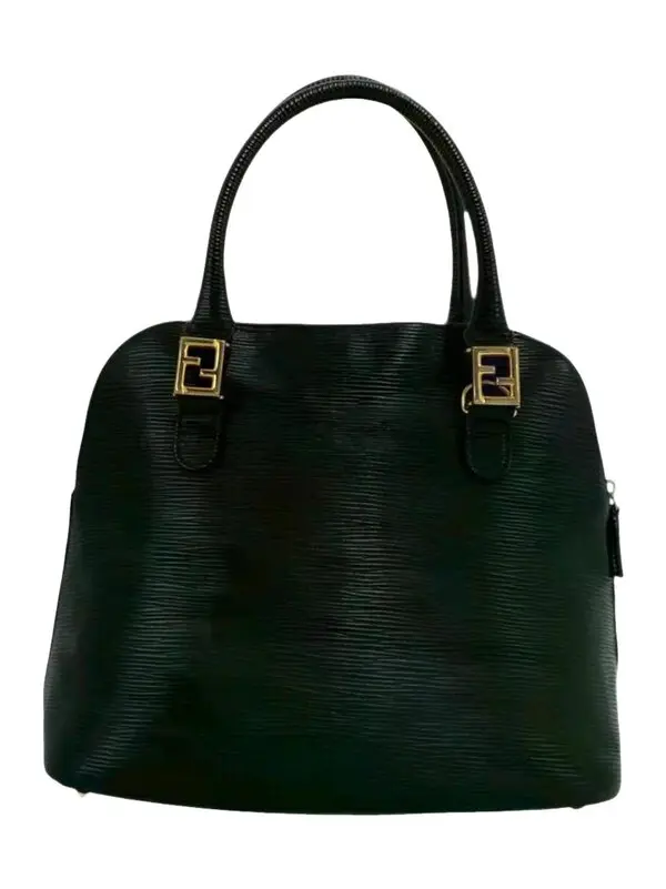 Fendi 1980-1990 Leather Handbag - Black