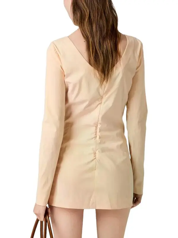 Miu Miu Stretch Poplin Mini-dress - Neutrals
