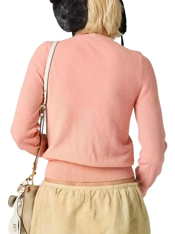 Miu Miu V-neck Wool Cardigan - Pink