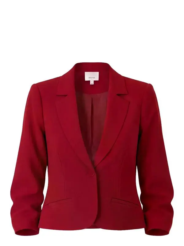Cinq À Sept Khloe Ruched Sleeve Blazer - Red