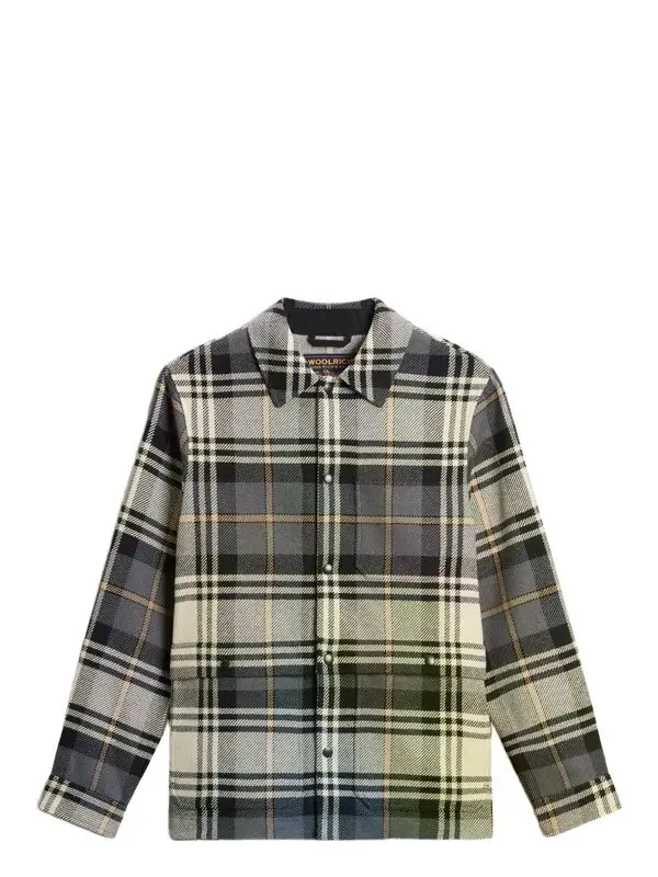 Woolrich Checked Cotton Shirt Jacket - Grey