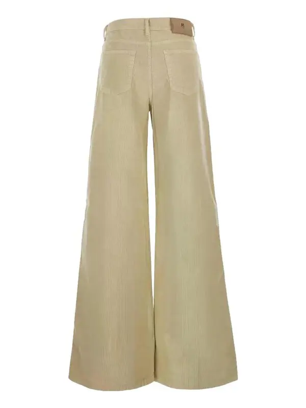 PT TORINO Cindy Corduroy Palazzo Trousers - Neutrals