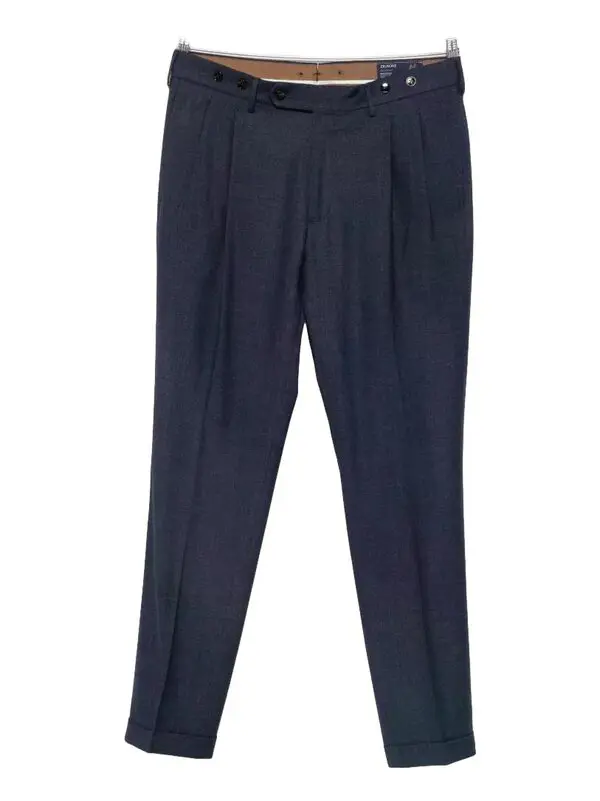 BERWICH Pleated Wool Trousers - Blue