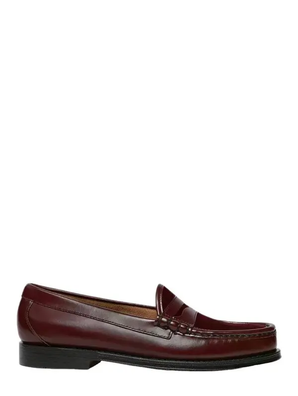 G.H.BASS Weejuns Larson Velvet-panel Loafers - Red