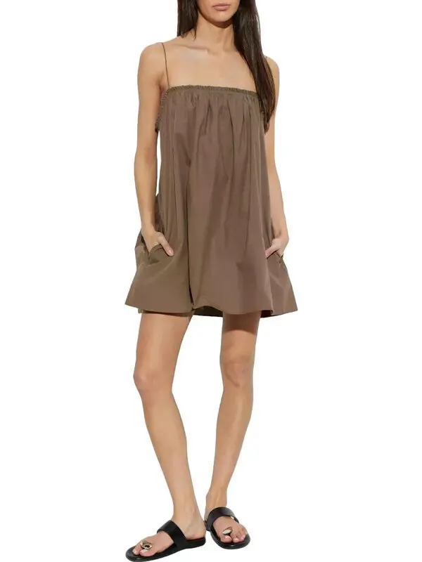 Matteau Frill-trim Cami Dress - Brown