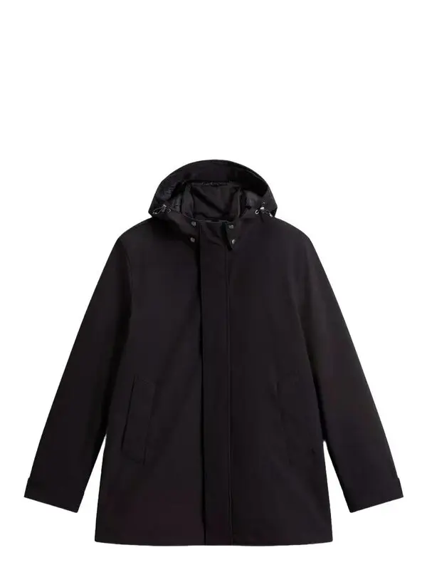Woolrich Hooded Padded Short Coat - Black