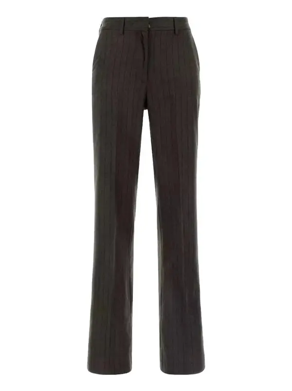 PT TORINO Jodie Pinstripe Wool Trousers - Grey