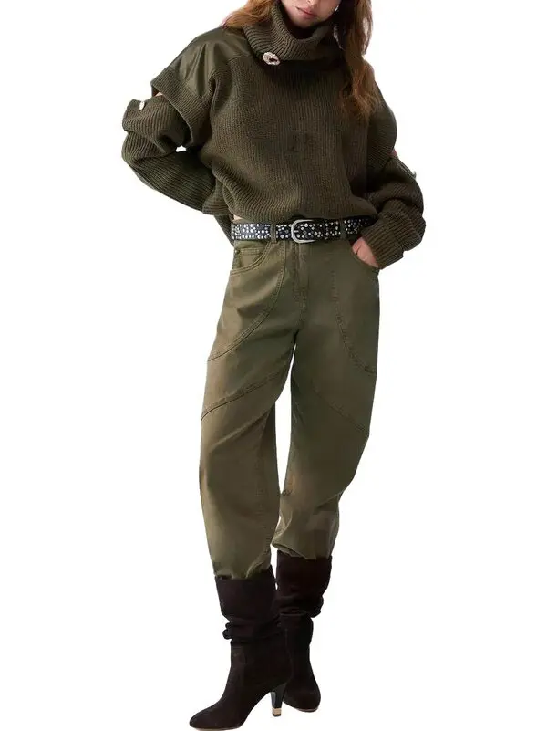 Liu Jo Seam Detail Trousers - Green