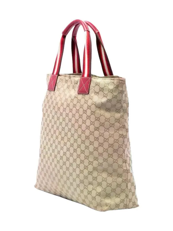 Gucci Gg Canvas Web Vertical Tote Bag - Neutrals