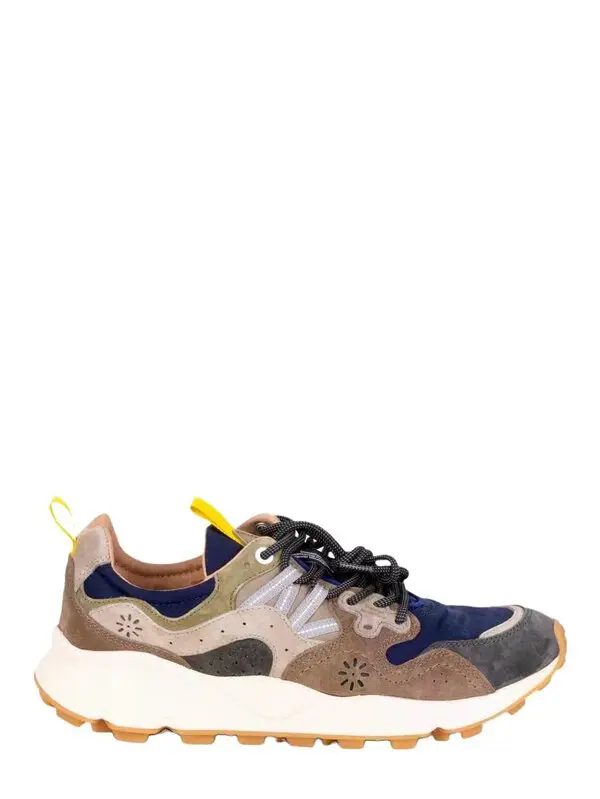 FLOWER MOUNTAIN Yamano 3 Panelled Sneakers - Brown