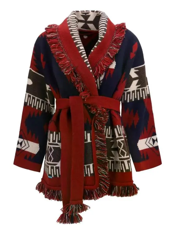 Alanui Icon Jacquard Cardigan - Red