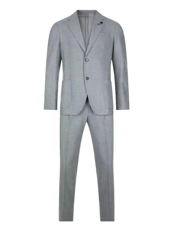 LARDINI Single-breasted Wool-blend Suit - Grey