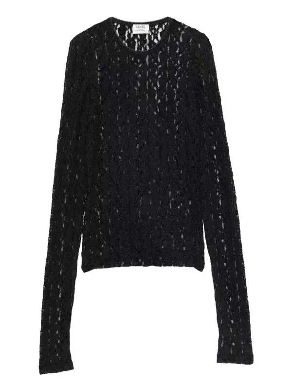 Liu Jo Lace Long-sleeve T-shirt - Black