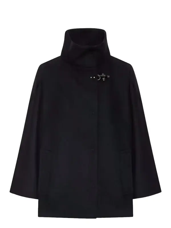 FAY ARCHIVE Lobster-clasp Wool Coat - Black