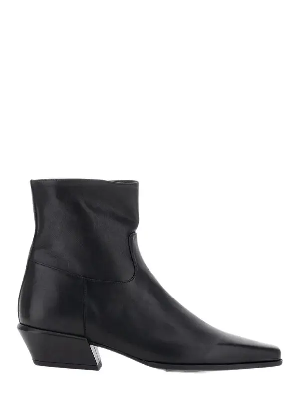 SEMICOUTURE Marisa Square-toe Ankle Boots - Black