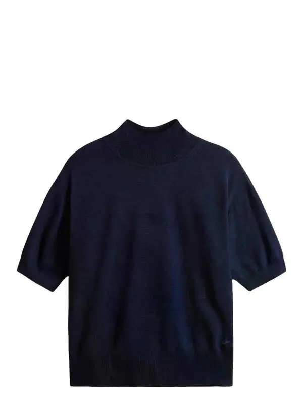 Woolrich Fine-knit Wool T-shirt - Blue